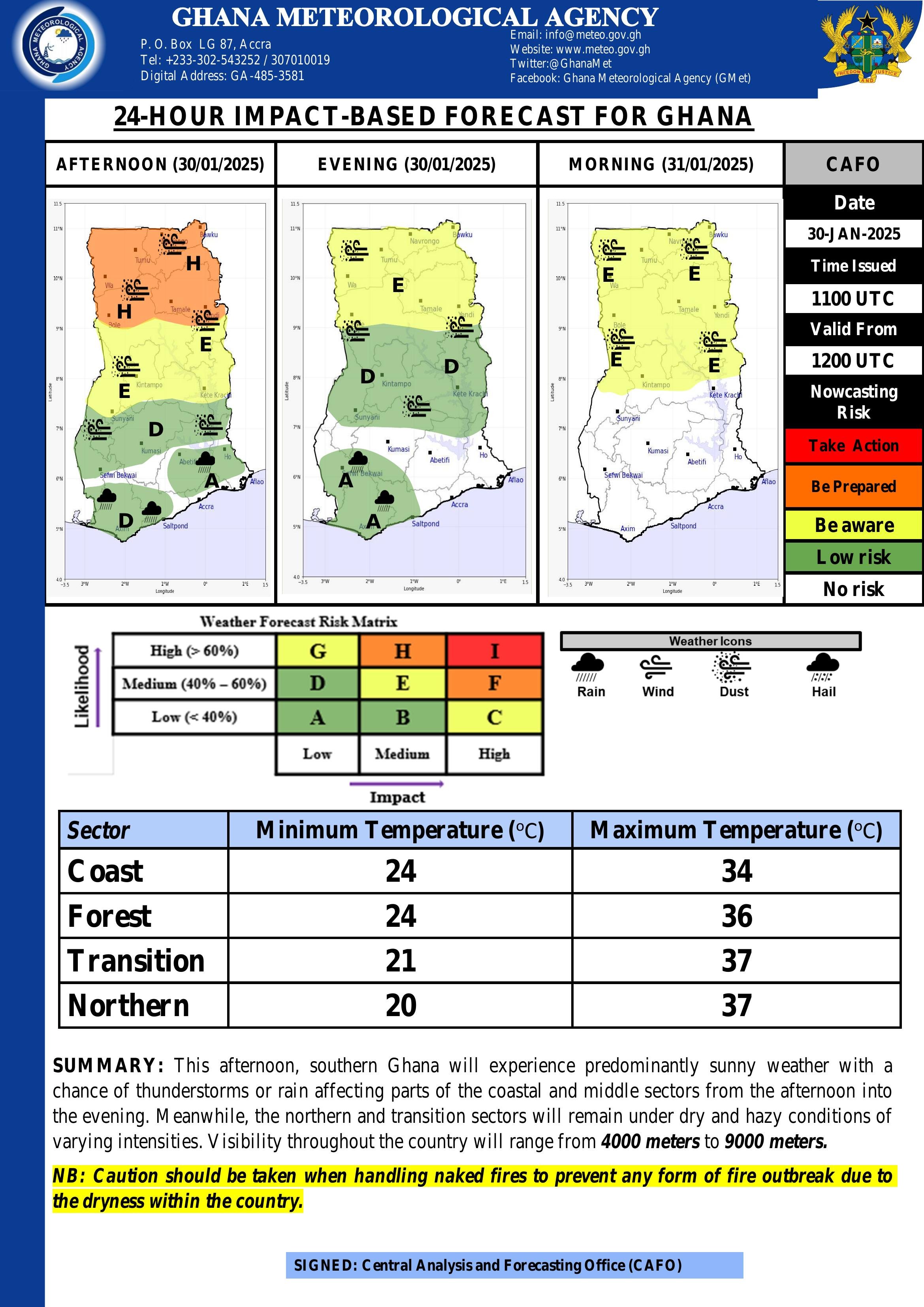 24 Hour Impact-Based Forecast GMet CMS