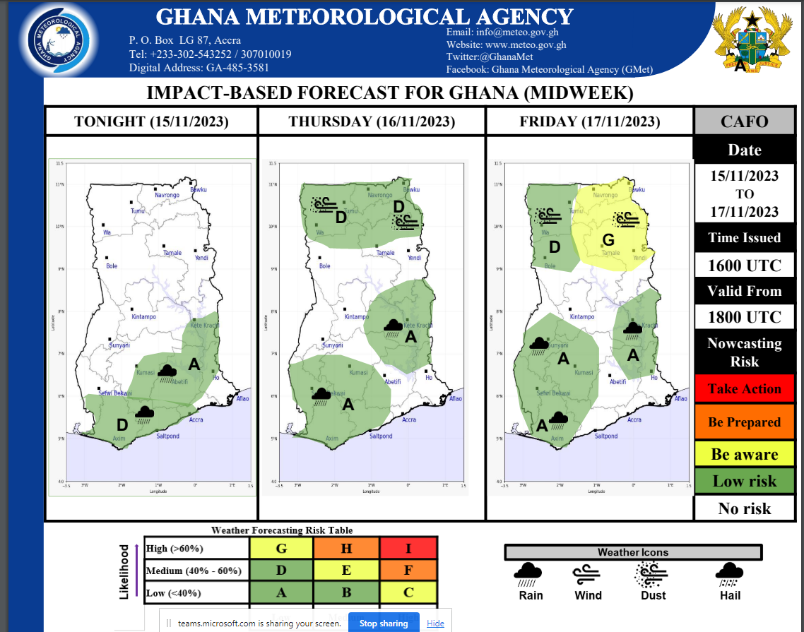 Weekend Impact-Based Forecast GMet CMS